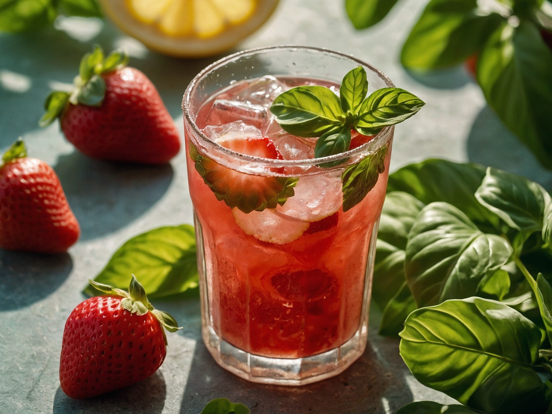 Refreshingly Sweet: Strawberry Basil Lemonade Recipe