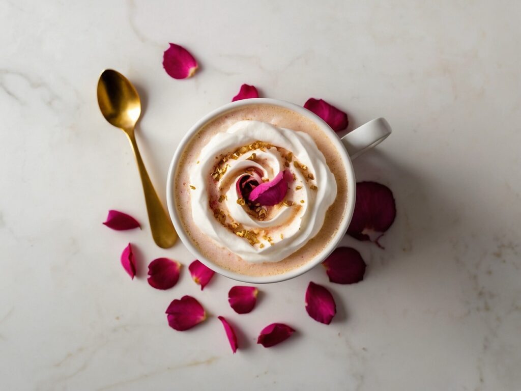 easy and direct Rose Latte recipe